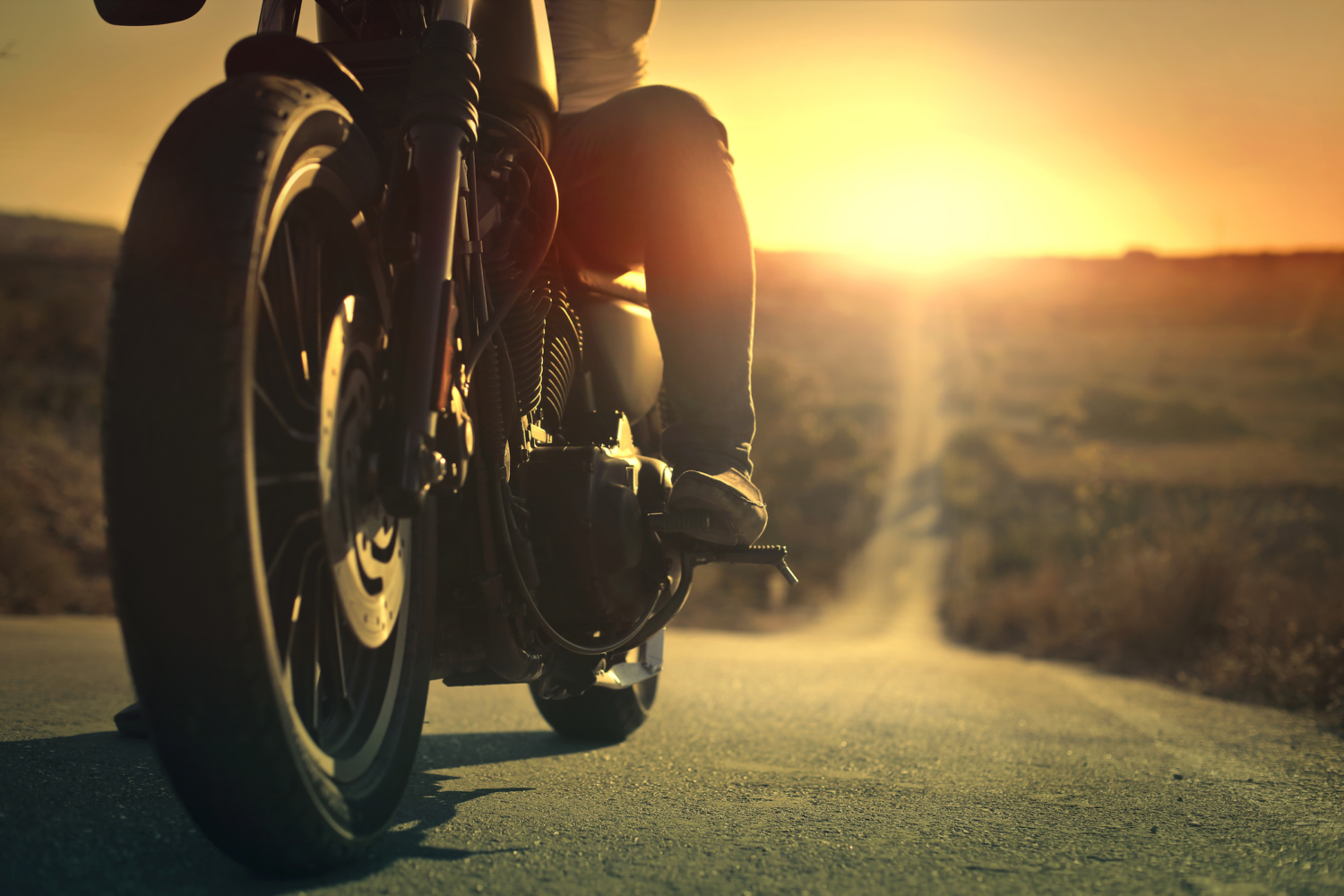 On a roaring motorcycle at sunset - MHVI